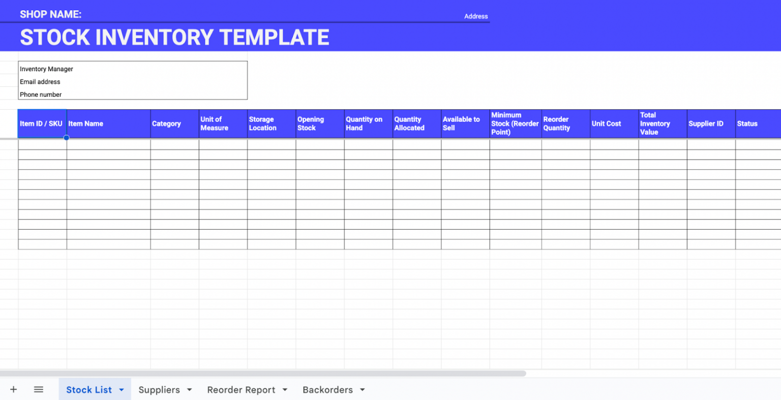 Best 11 Free Excel Inventory Templates for Stock Tracking (with Formulas)